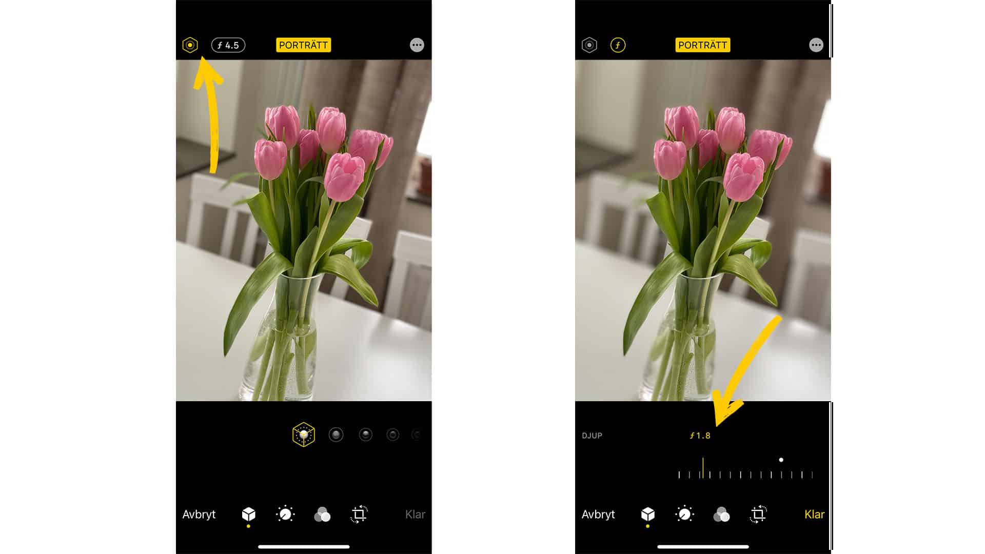 Suddig bakgrund på dina bilder med Iphone